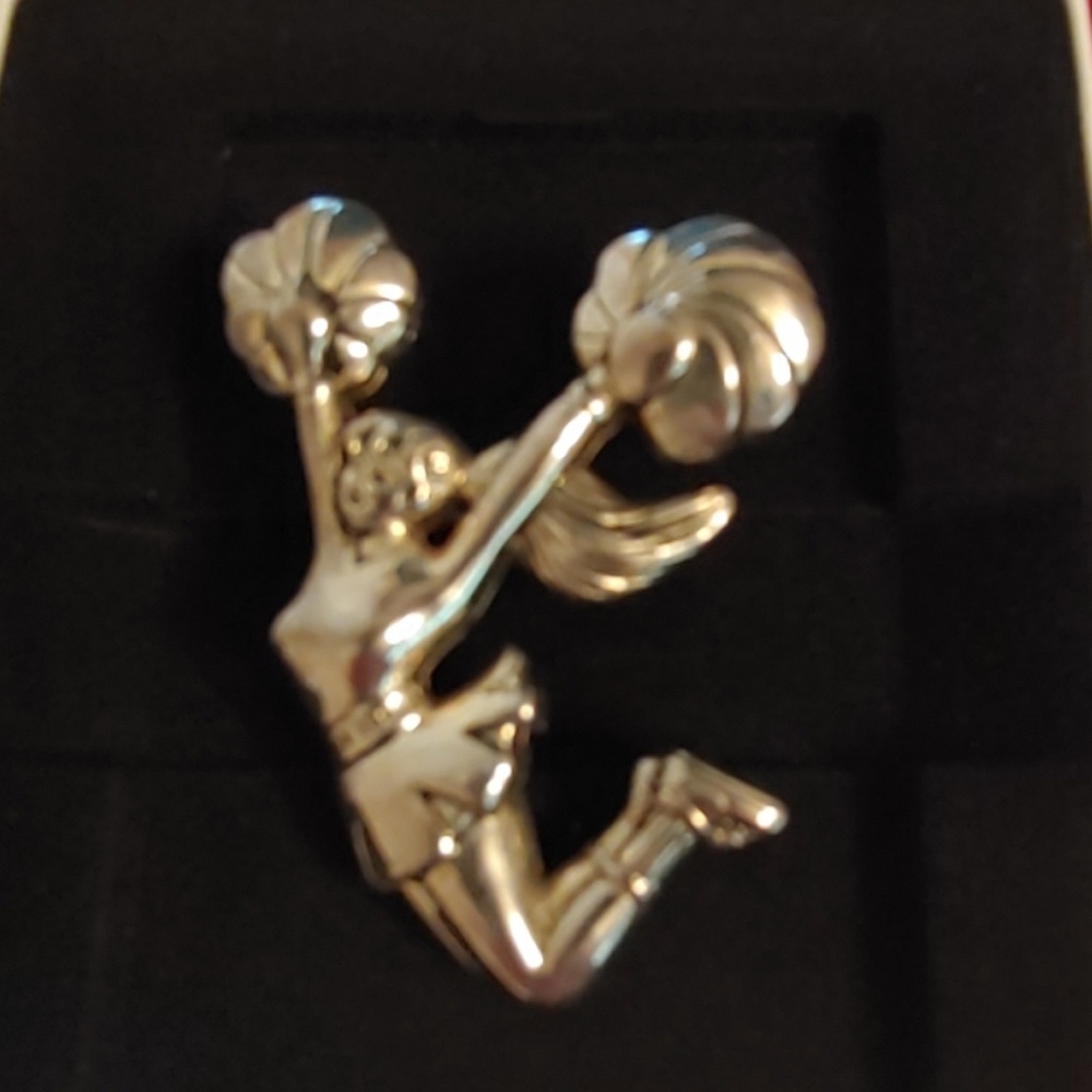 Vintage Cheerleader Pin/ Pendant - Gem
